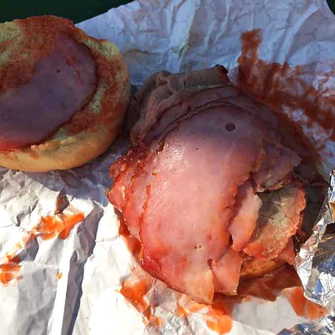 The pit ham gets the same loving treatment as the beef, proving they don't play favorites here.