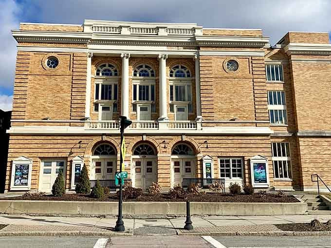 The Colonial Theatre's grand entrance promises world-class entertainment in a setting that respects both history and your wallet.