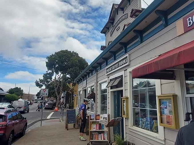 Point Reyes Books anchors a streetscape where independent businesses thrive and neighbors actually know each other's names.
