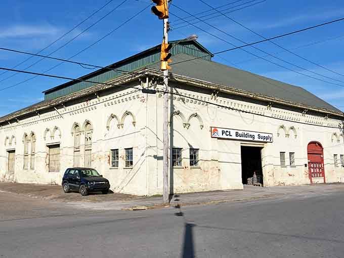 Historic industrial buildings remind you Portsmouth once made things besides affordable housing dreams come true for regular folks.