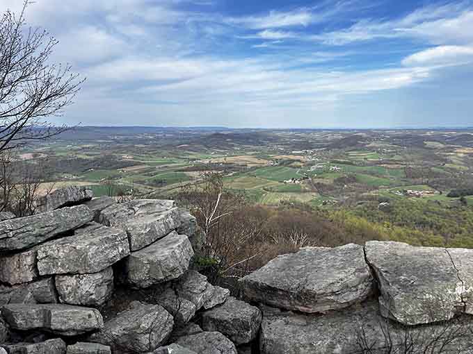 Farmland quilts and rolling hills stretch forever, reminding you why Pennsylvania's nickname should include "surprisingly stunning."