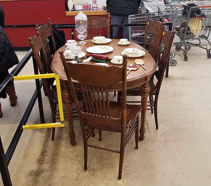 Complete dining sets ready to host your next family gathering without requiring a bank loan first.