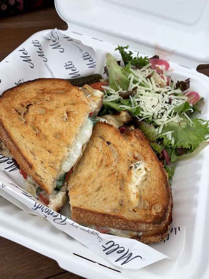 The grilled cheese here isn't messing around, featuring thick slices of artisan bread and cheese that melts like a dream.