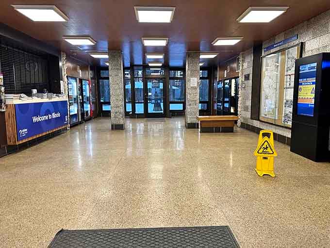Gleaming floors and warm wood tones create a lobby that rivals many hotel chains we've all stayed at.