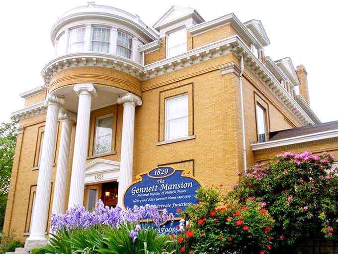 The Gennett Mansion's grand columns and Victorian elegance make you wonder if you should've dressed up for the visit.