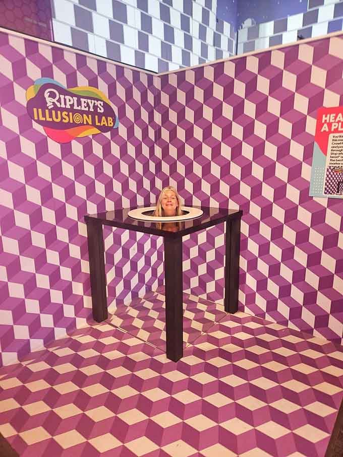 Congratulations, you're now a disembodied head on a table, living your best magician's assistant life right now.