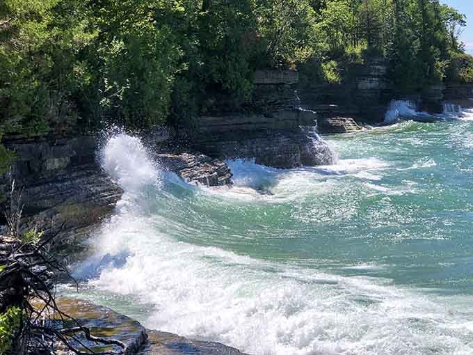When Lake Ontario gets feisty, those waves crash against the rocks like nature's own percussion section.