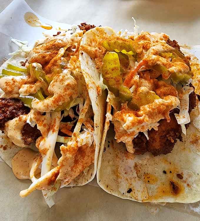 These Hot Tandoori Tacos topped with coleslaw are what happens when culinary worlds collide in the best way.