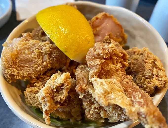 Golden karaage so crispy and tender, it'll make you rethink everything you know about fried chicken.
