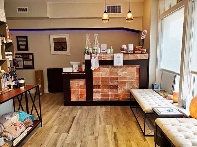 The welcoming lobby where your phone-free adventure begins and your stress levels start their downward journey.