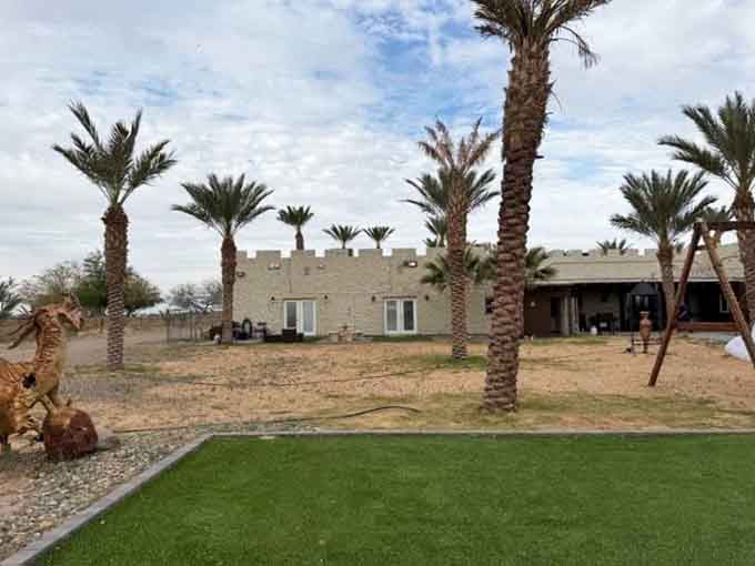 Crenellated walls and turrets stand ready for your reign, minus the invading armies and with significantly better air conditioning.