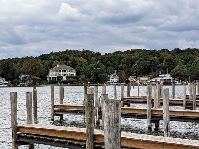 Wooden docks stretch into the Kalamazoo River, where boats bob peacefully and stress seems to evaporate with the morning mist.