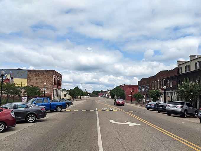 Wide streets and classic storefronts create a downtown where you can actually find parking without circling for hours.