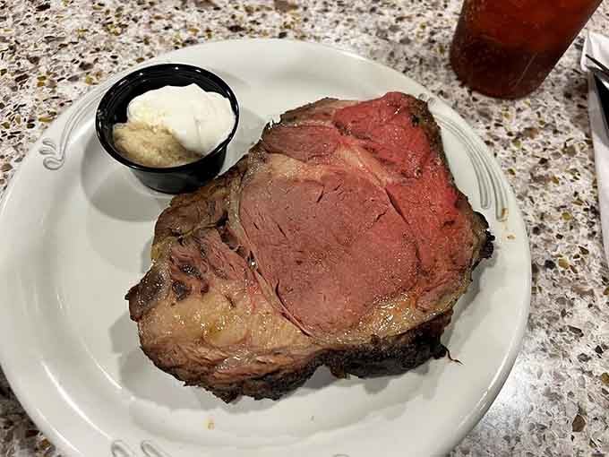 Prime rib this perfectly cooked proves that buffets can absolutely compete with fancy steakhouses, no reservations required.