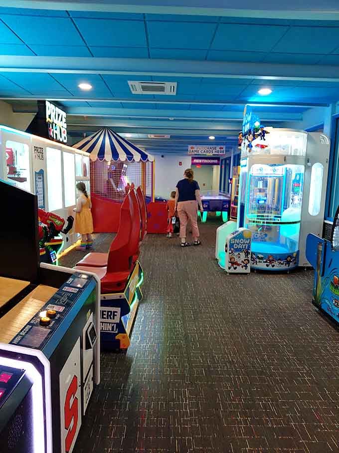 The arcade offers a dry-land alternative when you've temporarily had enough of being waterlogged but not enough of fun.