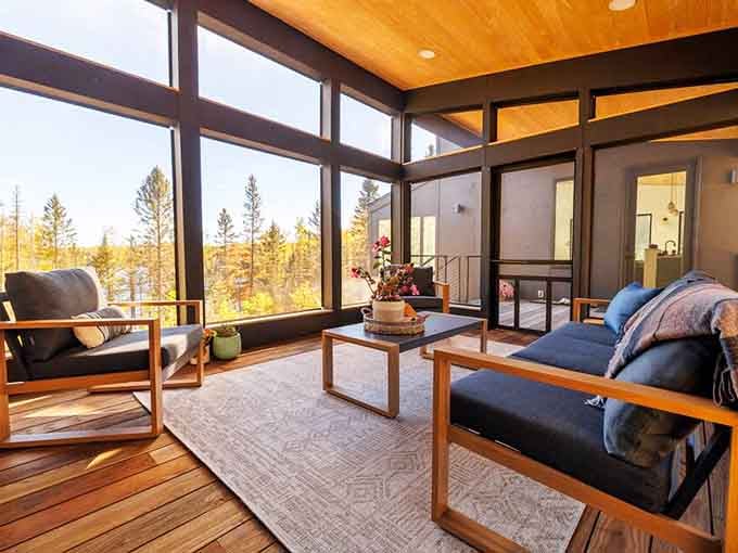 The screened porch extends your living space outdoors, where nature provides the entertainment and you provide the appreciation.