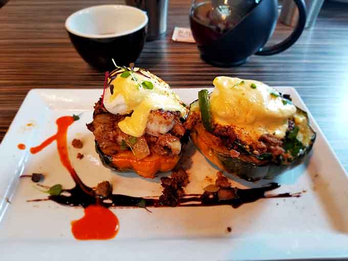 Crab Benedict that elevates your brunch game to levels your regular eggs never knew existed, hollandaise cascading like liquid gold.