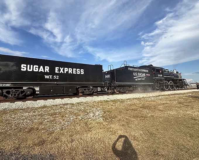 This magnificent steam locomotive stands ready to transport you back to when train travel was an event.