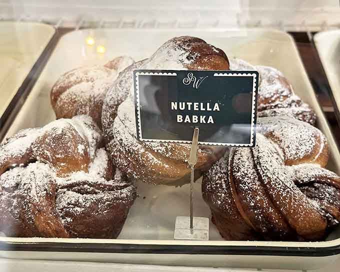 The Nutella babka: proof that some things in life are worth the inevitable powdered sugar mustache.