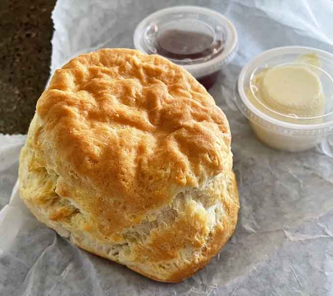 This flaky biscuit with cinnamon honey butter could probably negotiate world peace if given the chance.