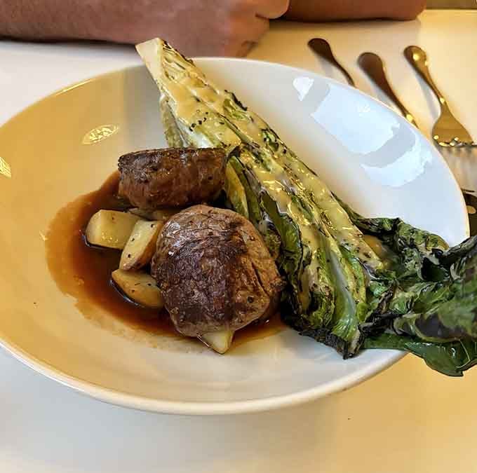 Filet mignon medallions with roasted vegetables that prove you can make steak elegant without making it pretentious or unnecessarily complicated.