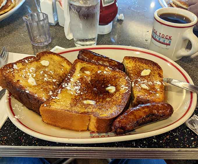 French toast so thick and golden, it makes every other breakfast seem like a practice round.