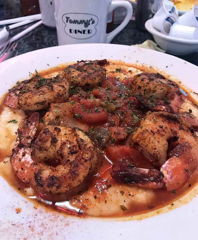 Shrimp and grits at a classic diner might surprise you, but one bite explains why it's on the menu.