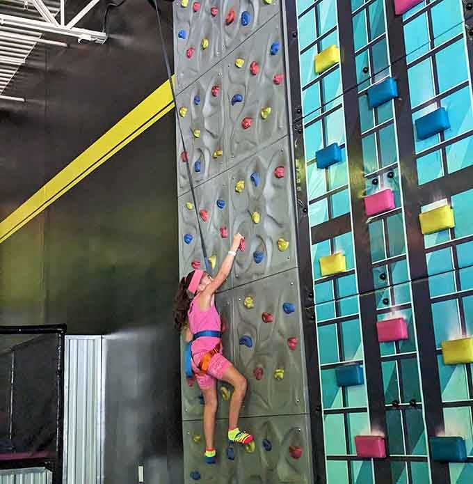 Scaling colorful walls where the only thing higher than the climb is your heart rate.