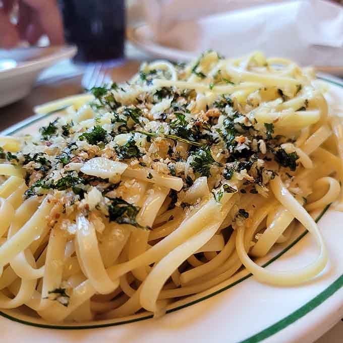 Garlic, oil, herbs, and pasta prove that the simplest things in life are often the most satisfying.