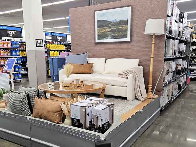 Furniture displays that whisper "your living room could look like this" with surprising persuasiveness and style.