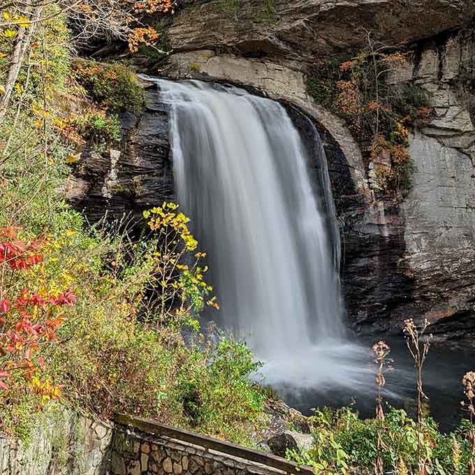 Looking Glass Falls is basically nature showing off, and honestly, we're not complaining about the spectacular display.