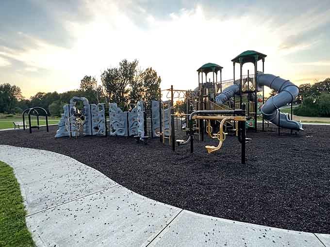 This playground setup could make any kid forget their tablet exists, at least until bedtime rolls around again.