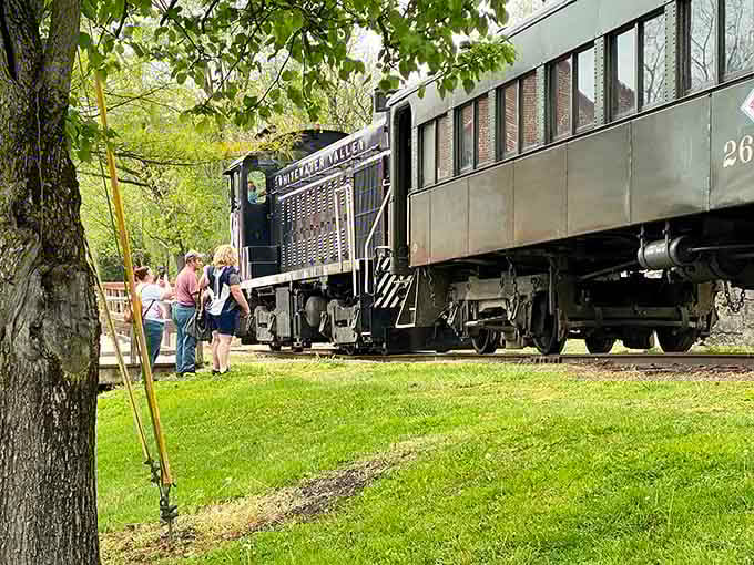 All aboard means something special when you're climbing into an actual piece of rolling American history.