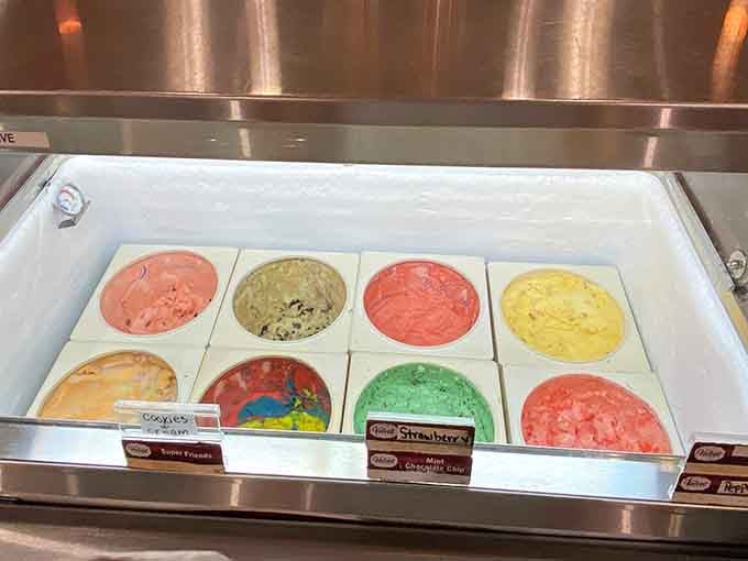 Ice cream flavors in rainbow hues prove that sometimes the most colorful choices lead to the happiest taste bud celebrations.