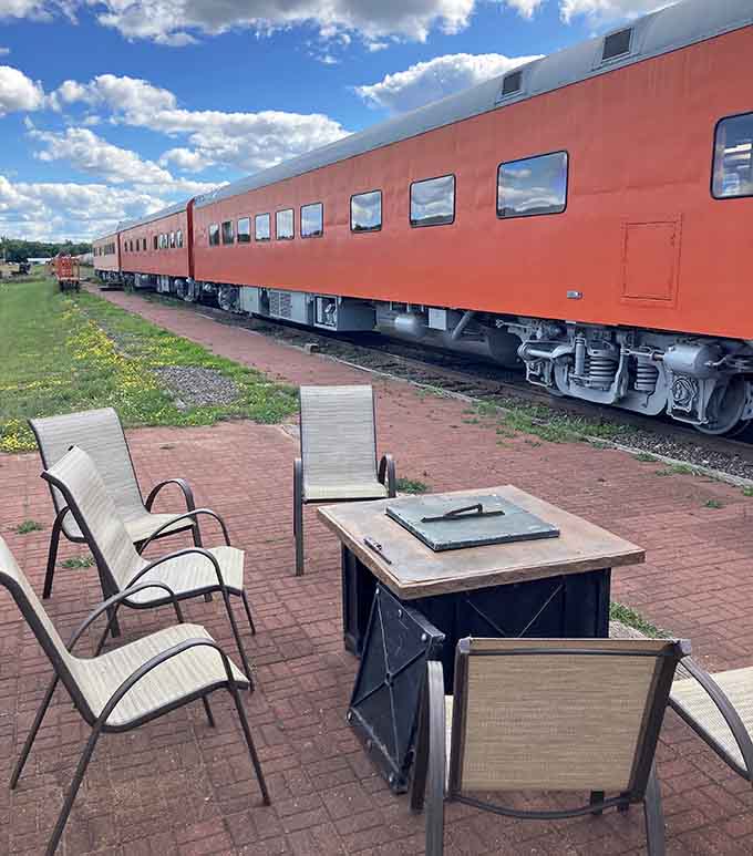 Even the depot area knows how to take it easy, offering spots to unwind before adventure.