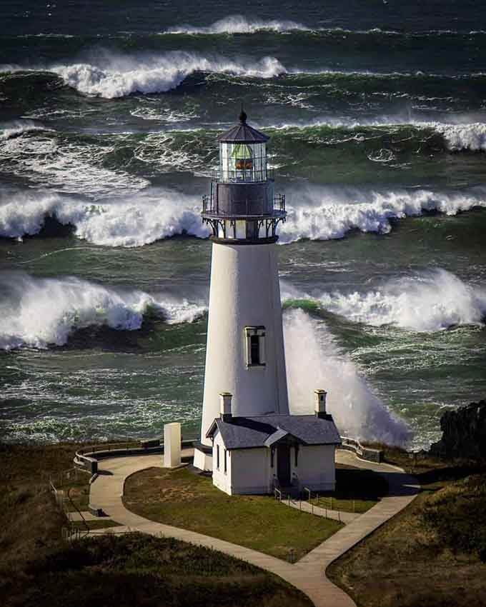 Winter storms turn the lighthouse into an action movie set, minus the CGI and with way better special effects.
