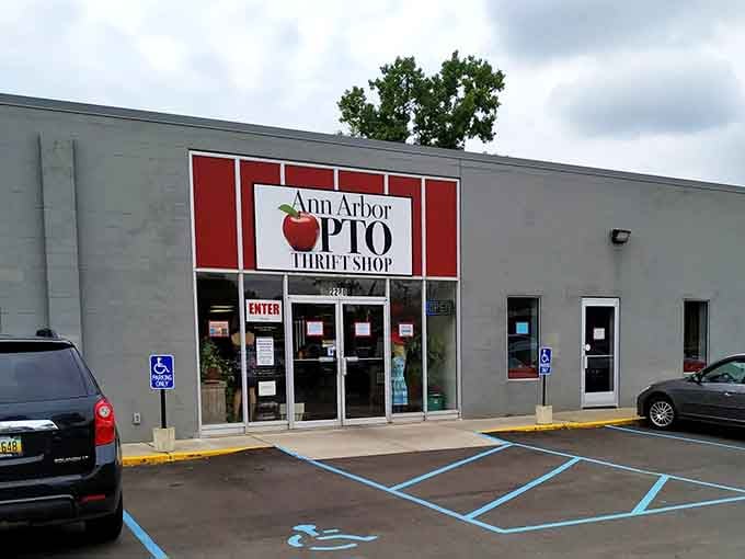 The welcoming entrance and accessible parking prove that treasure hunting should be comfortable for everyone who visits here.