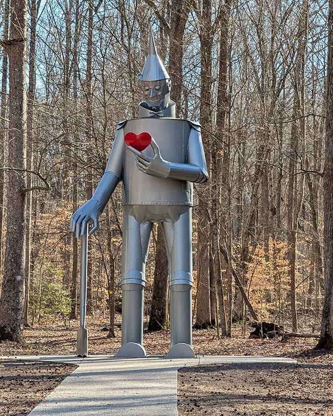 The Tin Man found his heart in Oz, but this gentle giant guards his right here in the Kentucky woods.