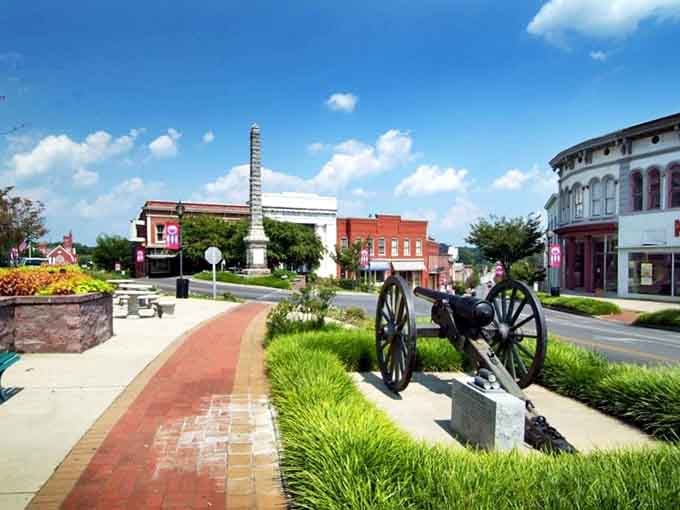 History meets affordability where Civil War monuments stand proudly alongside shops that won't empty your retirement fund.