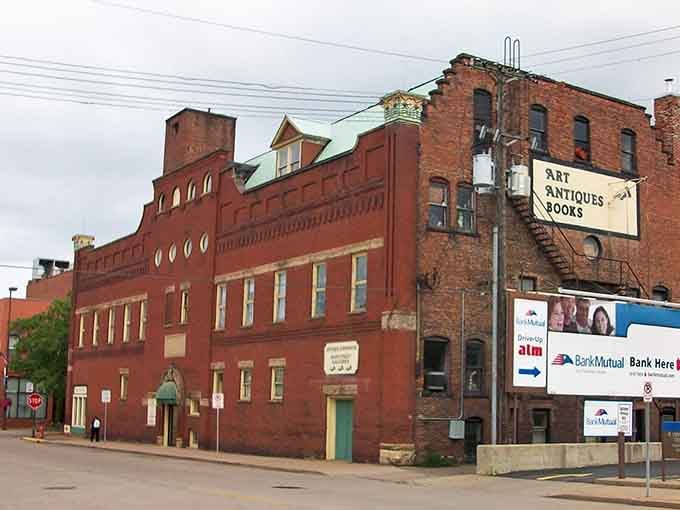 Red brick architecture stands proud in Eau Claire, where industrial heritage meets modern community life beautifully.