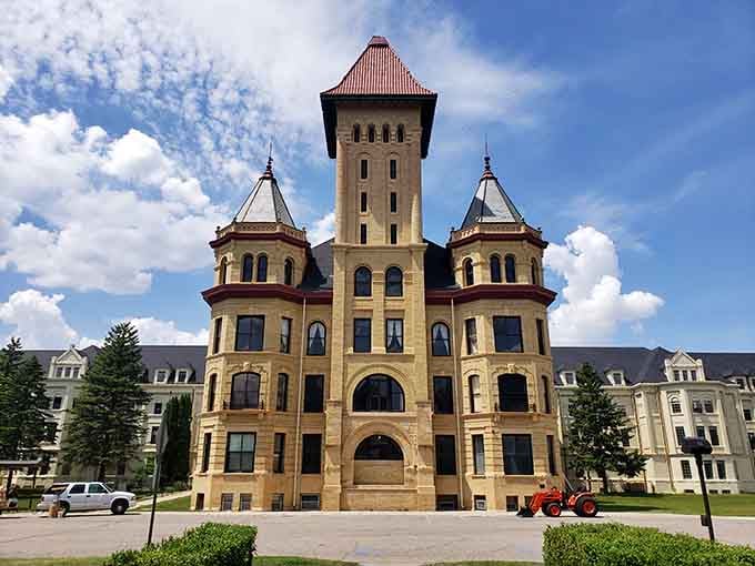 This castle-like structure stands as a testament to communities that invested in beauty, not just function.