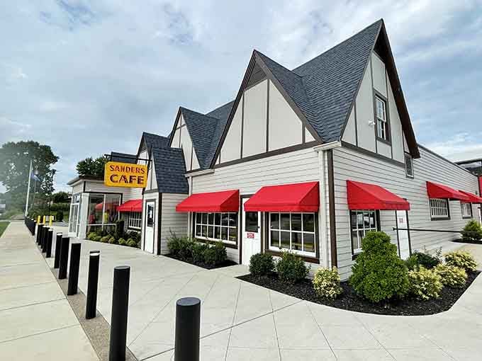 Those bright red awnings and Tudor peaks signal the birthplace of a finger-lickin' empire that changed American dining forever.