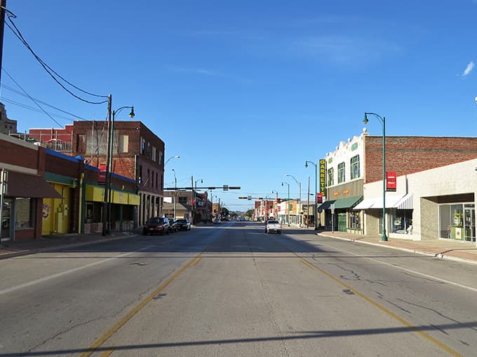 That striped awning and local shops prove small-town retail is alive, well, and worth the drive.