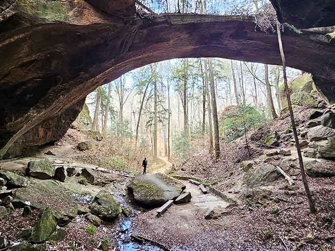 Standing beneath this massive stone arch makes you feel wonderfully small in the best possible way.