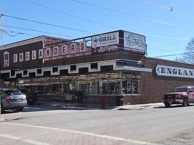 That vintage storefront with its classic signage proves some things get better with age, like fine wine.