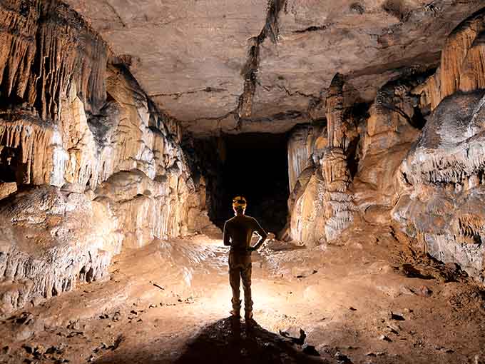 Standing alone in this underground cathedral of stone, you realize cathedrals aren't always built by human hands.