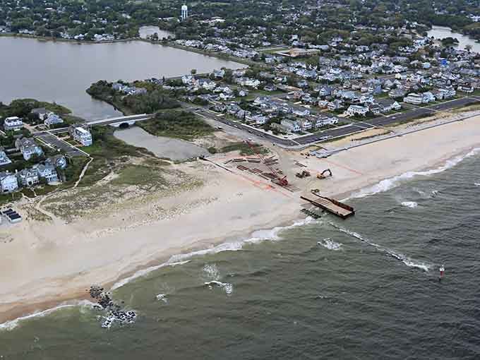 From above, the beach meets the bay in a stunning display of why people dream about island living.