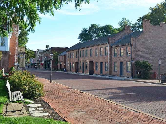 Brick streets and historic buildings create a scene so charming you'll swear you've stepped into a time machine.