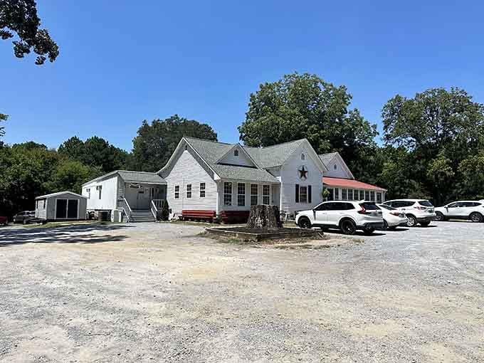 This charming white building with its gravel lot proves you don't need fancy digs to serve outstanding beef.