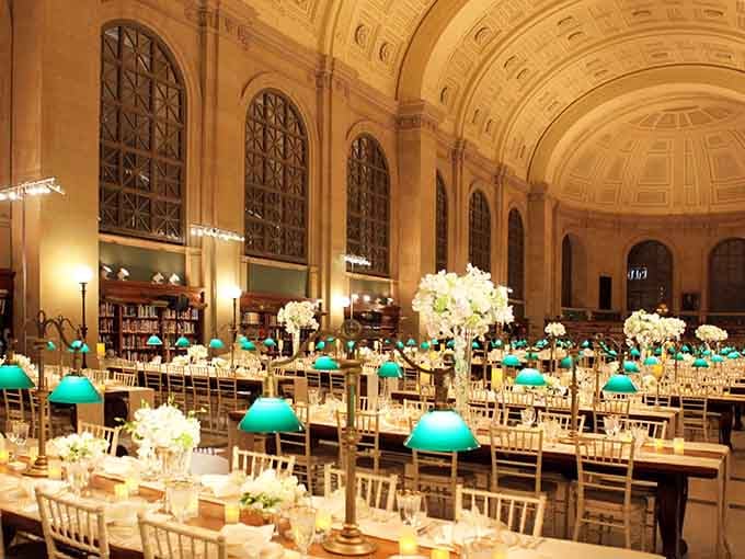 This magnificent hall dressed for a celebration proves libraries can be breathtakingly beautiful event spaces.